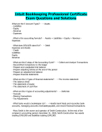 Intuit Bookkeeping Professional Certificate Exam Questions and ...