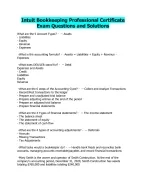Intuit Bookkeeping Professional Certificate Exam Questions and ...