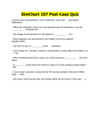 SIMCHART Post Case Quiz #12-16/40 Questions and Answers - DocMerit
