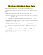 SIMCHART Post Case Quiz #12-16/40 Questions and Answers - DocMerit