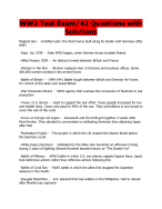 WW2 Test Exam/42 Questions with Solutions - DocMerit