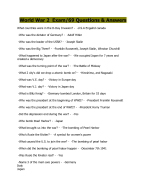 World War 2 Exam/69 Questions & Answers - DocMerit
