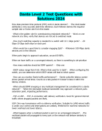 Dante Level 2 Test Questions with Solutions 2024 - DocMerit