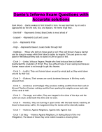 Dante's Inferno Exam Questions with Accurate solutions - DocMerit