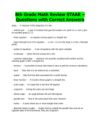 8th Grade Math Review STAAR – Questions with Correct Answers - DocMerit