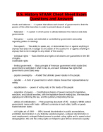 U.S. History STAAR Cheat Sheet Exam Questions and Answers - DocMerit