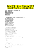Barry BMS - Gross Anatomy COMP Exam| Questions with Solutions - DocMerit