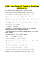 BUQ 1 suas Exam/45 Complete Questions and Answers - DocMerit