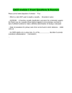 CACO module 1 Exam Questions and Answers - DocMerit