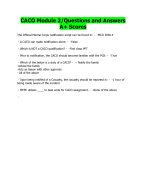 CACO module 1 Exam Questions & Answers - DocMerit