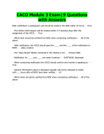 CACO Module 2 Exam Questions & Answers Already Passed - DocMerit