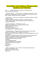 Food Safety and Foodborne Illnesses Exam Questions and Solutions - DocMerit