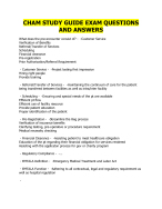 CHAM STUDY GUIDE / CHAM Medicare Questions with Complete Solutions ...