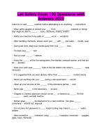 Lab Safety Exam |30 Questions with Answers 2025 - DocMerit