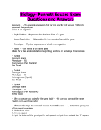 Biology- Punnett Square Exam Questions and Answers - DocMerit