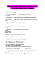 Honors Biology Punnett Squares Test Exam Questions and Answers - DocMerit