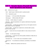 Unit 5 - Genetic Basics (Punnett Squares) Exam Questions and Answers ...