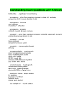 Bodybuilding Exam Questions with Answers - DocMerit
