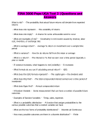 FINA 3000 Pope UGA Test 2 |Questions and Answers - DocMerit