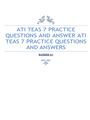 ATI TEAS 7 PRACTICE QUESTIONS AND ANSWER ATI TEAS 7 PRACTICE QUESTIONS ...