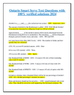 Smart Serve Test Questions with 100% verified solutions 2024 - DocMerit