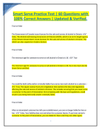 Smart Serve Test Questions with 100% verified solutions 2024 - DocMerit