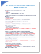 NCC Electronic Fetal Monitoring (EFM) Certification Exam Question and Answer 2024 - DocMerit