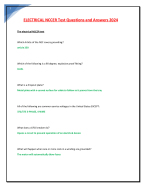 ELECTRICAL NCCER Test Questions and Answers 2024 - DocMerit