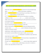 ATC Terminal Exam Questions and Answers 2024 - DocMerit