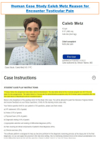 Ihuman Case Study Caleb Metz Reason for Encounter Testicular Pain ...