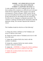 DEBBIE - KCS PRINCIPLES Exam Questions and Answers 2025 - DocMerit