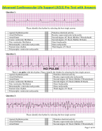 Advanced Cardiovascular Life Support (ACLS) Pre-Test with Answers ...