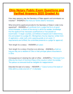Ohio Notary Public Exam Questions and Verified Answers 2025. - DocMerit