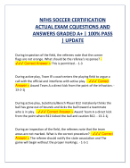 NFHS SOCCER EXAM 2025 LATEST UPDATED ACTUAL EXAM QUESTIONS WITH ...