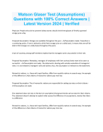 Watson Glaser Test (Assumptions) Questions with 100% Correct Answers ...