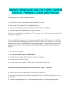 USABO Open Exam 2023-24 | 100% Correct Answers | Verified | Latest 2024 ...