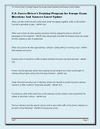 U.S. Forces Drivers Training Program for Europe Final Exam 2 Questions ...