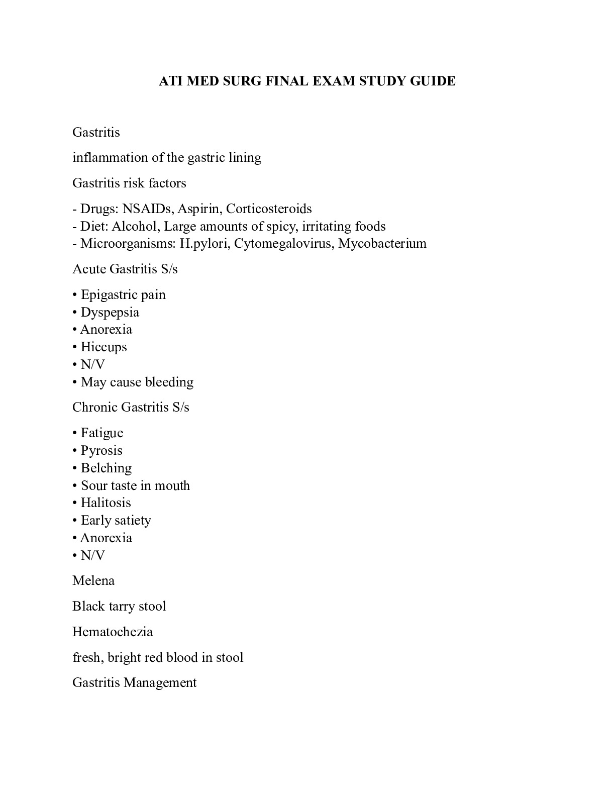 ATI MED SURG FINAL EXAM STUDY GUIDE - DocMerit