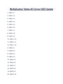 Multiplication Tables All Correct 2023 Update - DocMerit