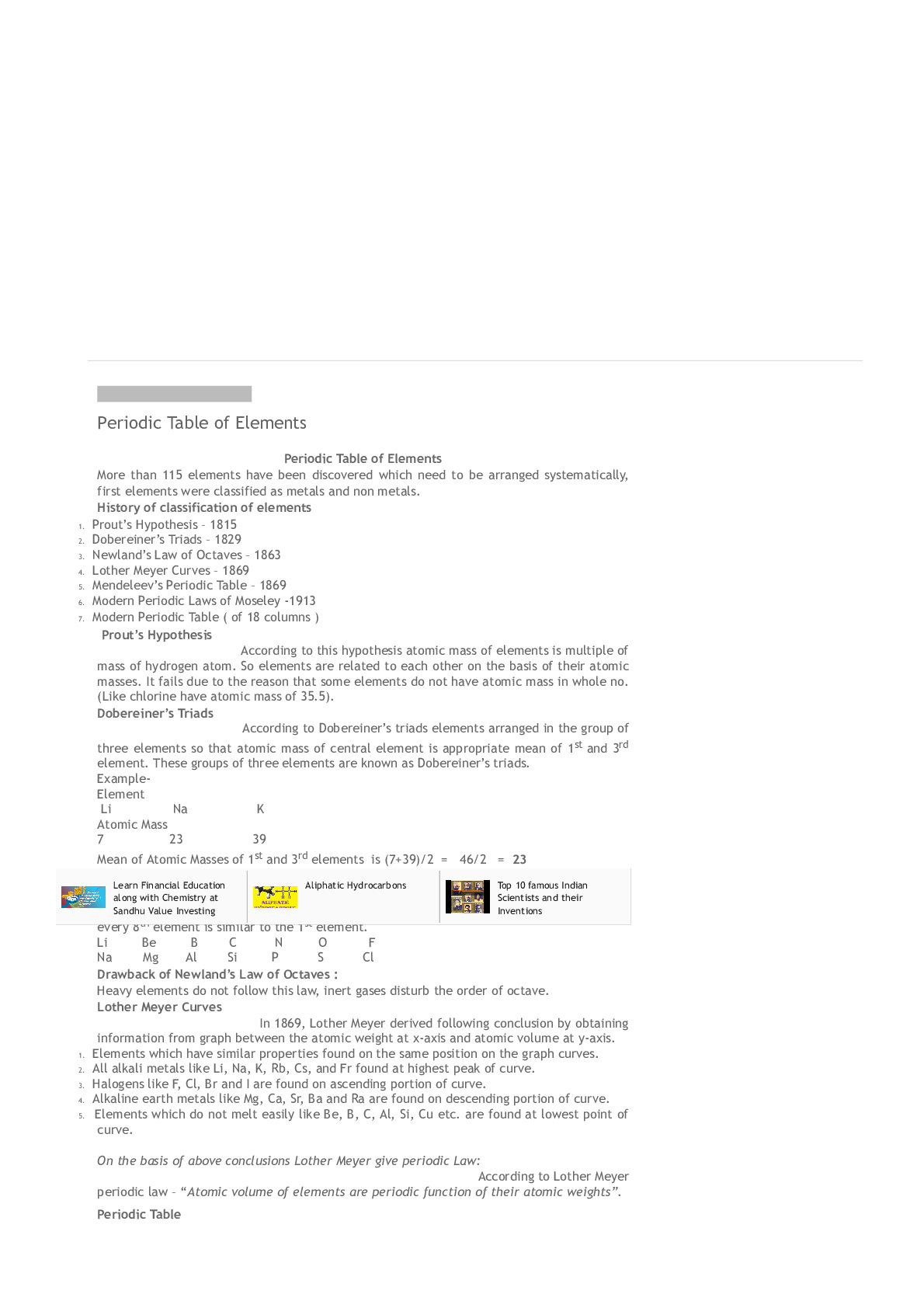 Periodic Table of Elements SUMMARY NOTES FOR EXAMS - DocMerit