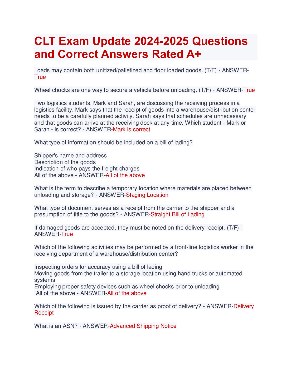 CLT Practice Actual Update 2024-2025 | CLT Practice Exam Latest 2024 ...