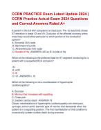CCRN Practice Questions with correct answers - DocMerit