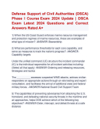 DEFENSE SUPPORT OF CIVIL AUTHORITIES (DSCA) PHASE I COURSE PRE TEST ...