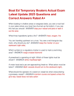 Boat Ed Test (NEW 2025/ 2026 Update) Questions & Answers| Grade A| 100% ...