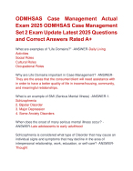 ODMHSAS Case Management Actual Exam 2025 ODMHSAS Case Management Set 2 ...