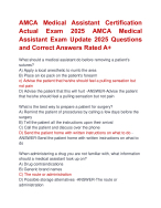 AMCA Medical Assistant Certification Actual Exam 2025 AMCA Medical ...