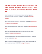 GA DMV Permit Practice Test Exam 2025 GA DMV Permit Practice Actual ...