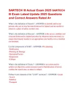 SARTECH III Actual Exam 2025 SARTECH III Exam Latest Update 2025 ...