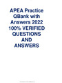 APEA 3P EXAM WEEK LATEST (100 QUESTIONS $ ANSWERS) - DocMerit