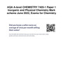 AQA A-level CHEMISTRY 7405-1 Paper 1 Inorganic and Physical Chemistry Mark - DocMerit